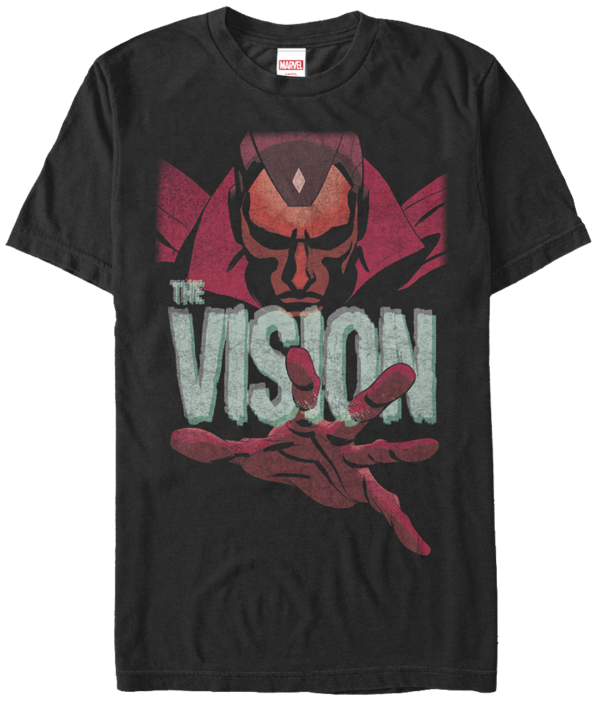 Vision Reaching T-Shirt: Marvel Comics Mens T-Shirt