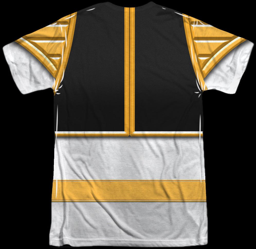 Mighty Morphin Power Rangers White Ranger Sublimation Costume Shirt