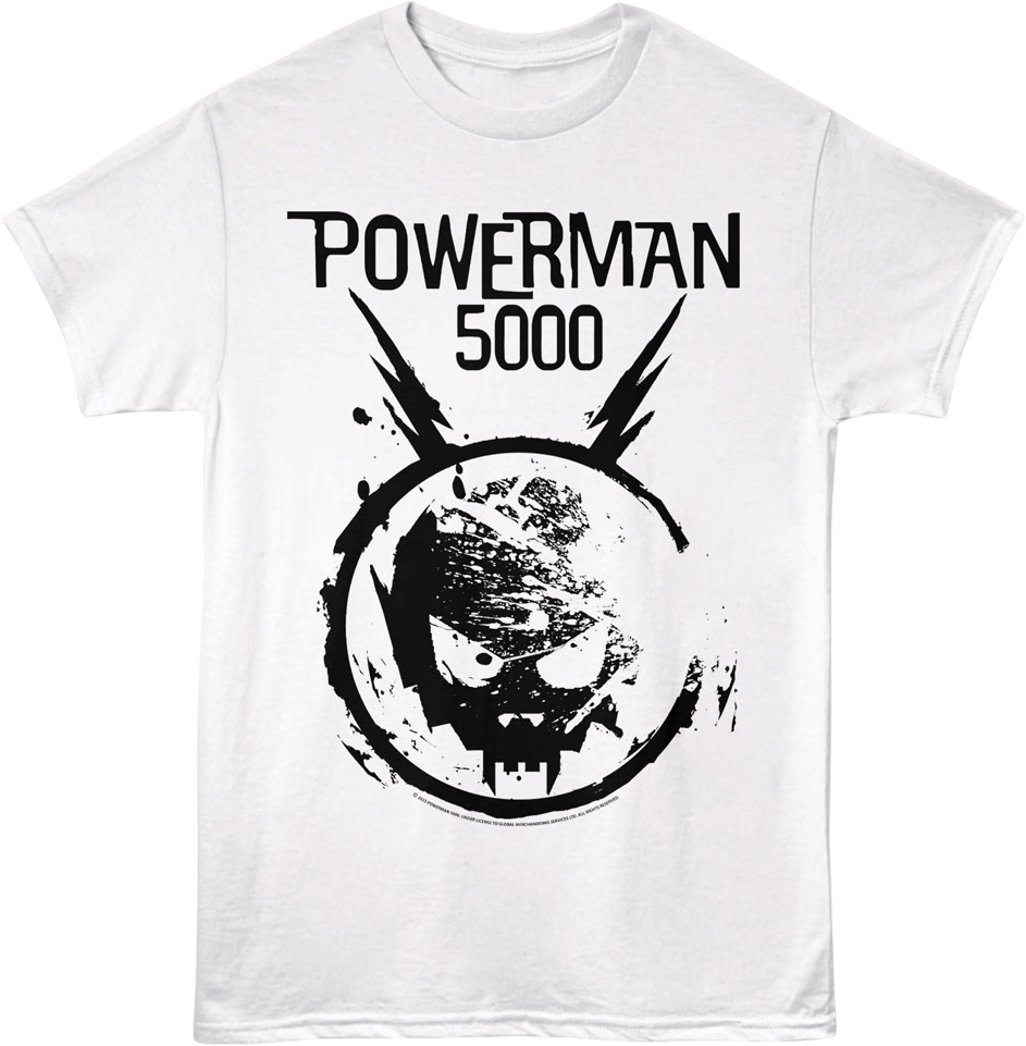 White Space Skull Powerman 5000 T-Shirt