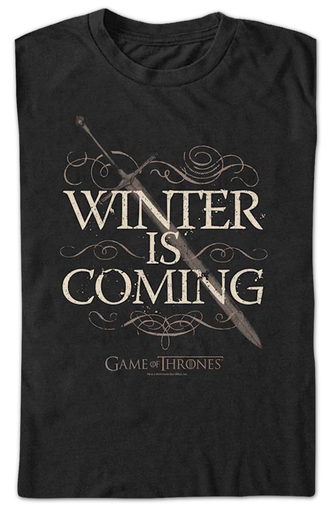 Winter Is Coming Game Of Thrones T-Shirt
