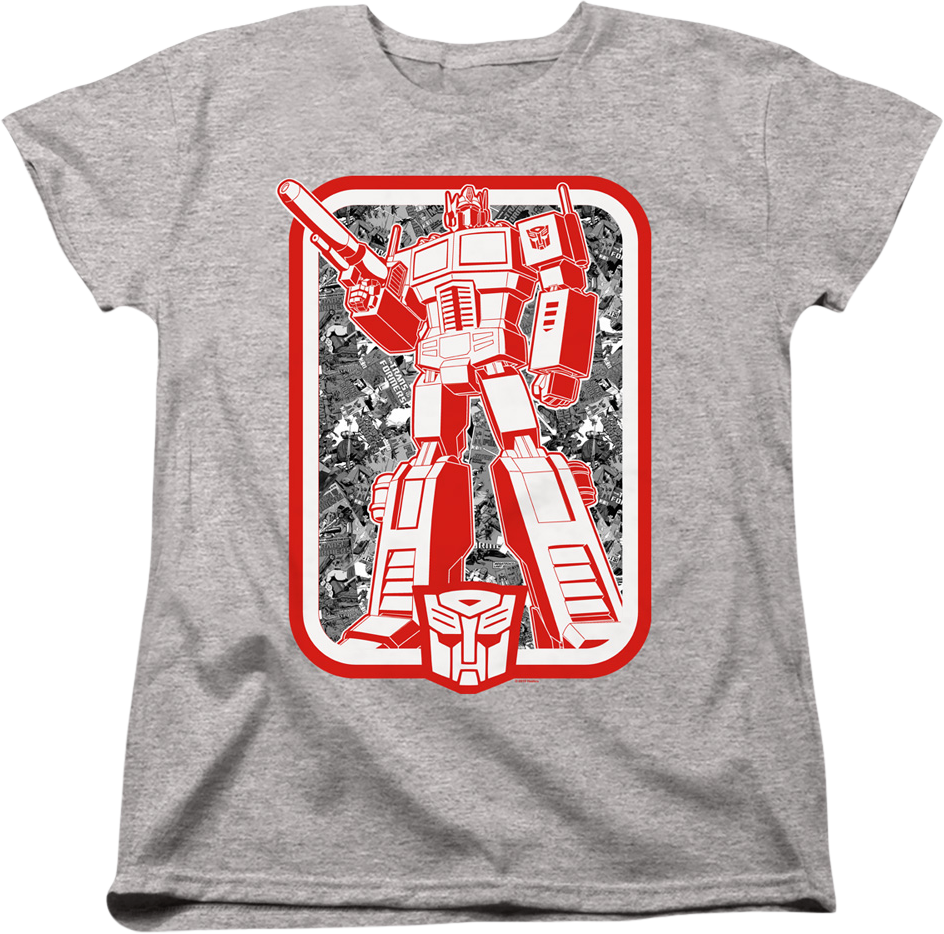 Womens Autobots Leader Optimus Prime Transformers Shirt