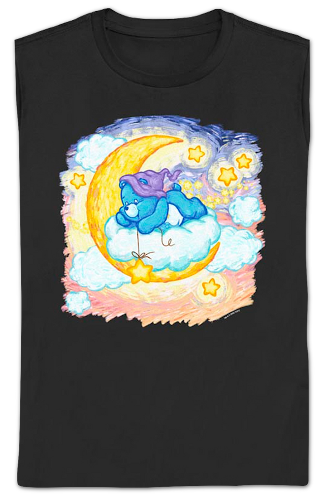 Womens Bedtime Moon And Stars Care Bears Shirt