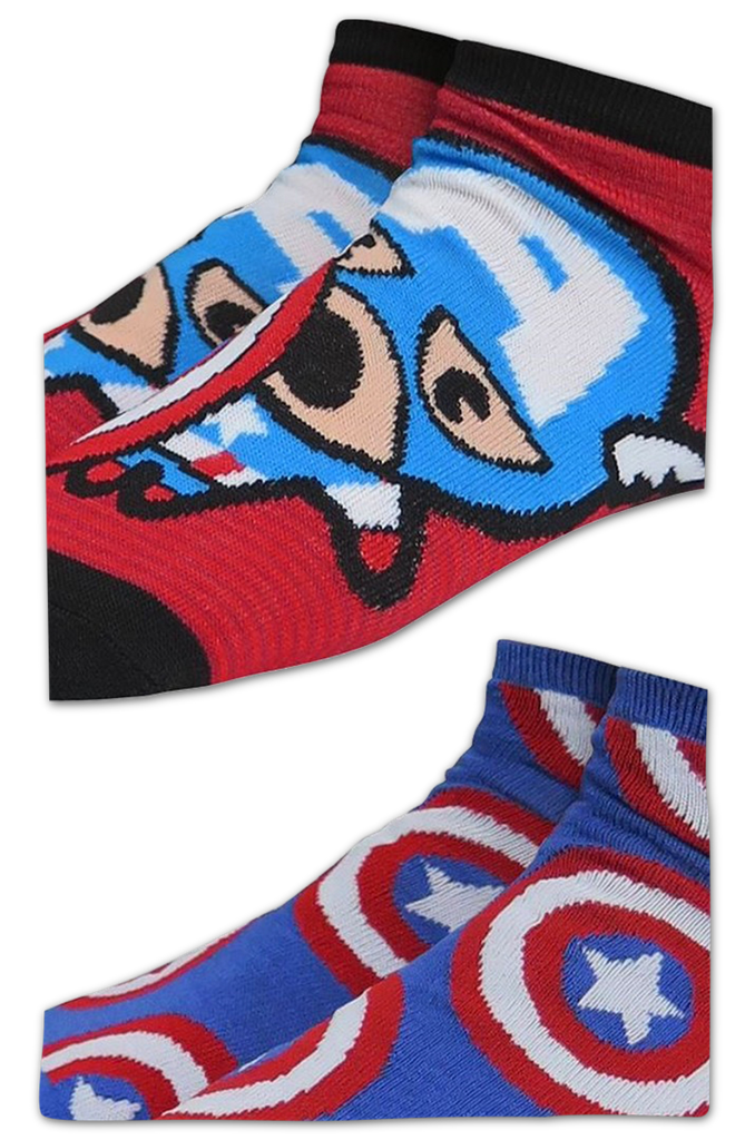 Womens Captain America Low-Cut 2-Pack Socks
