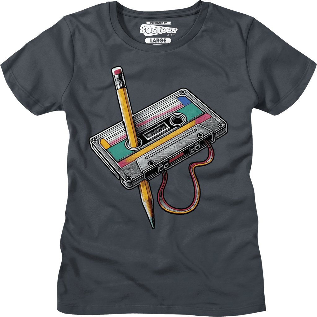 Womens Cassette Tape Rewind Shirt