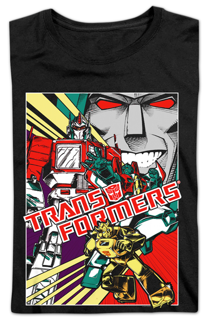 Womens Comic Poster Transformers Shirt