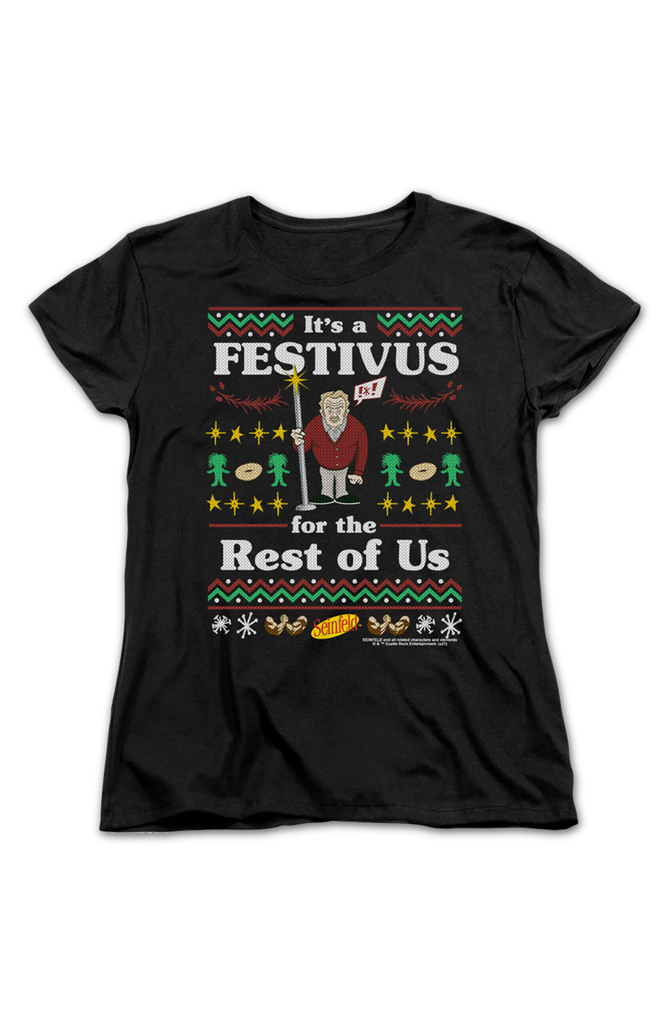 Womens Faux Ugly Festivus Sweater Seinfeld Shirt