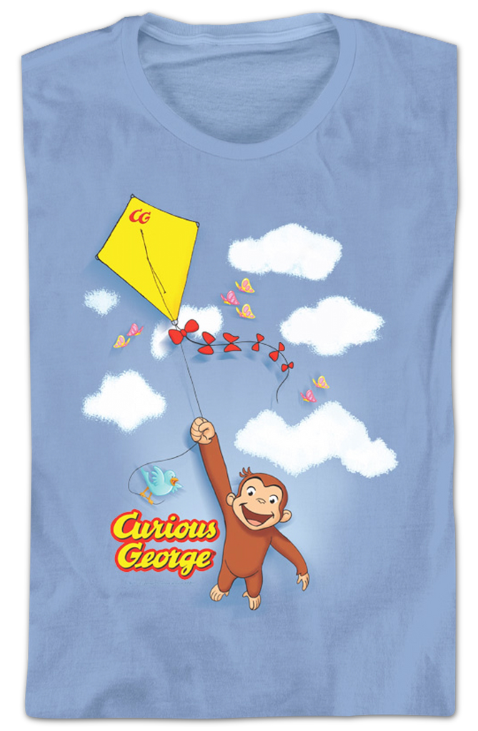 Womens Fly a Kite Curious George Shirt