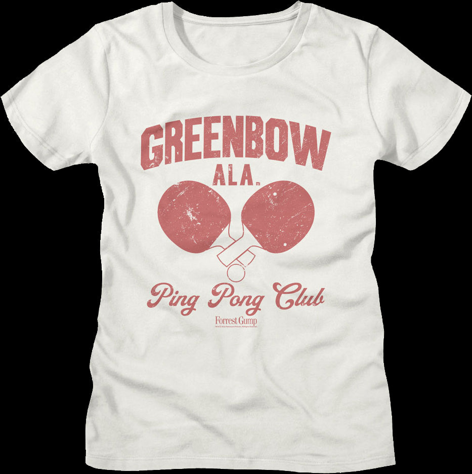 Womens Greenbow Ping Pong Club Forrest Gump Shirt