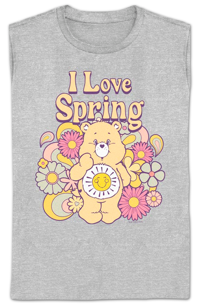 Womens I Love Spring Care Bears Shirt