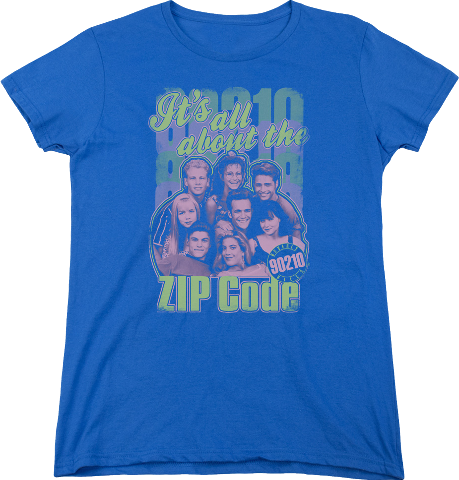 Womens It's All About The Zip Code Beverly Hills 90210 Shirt