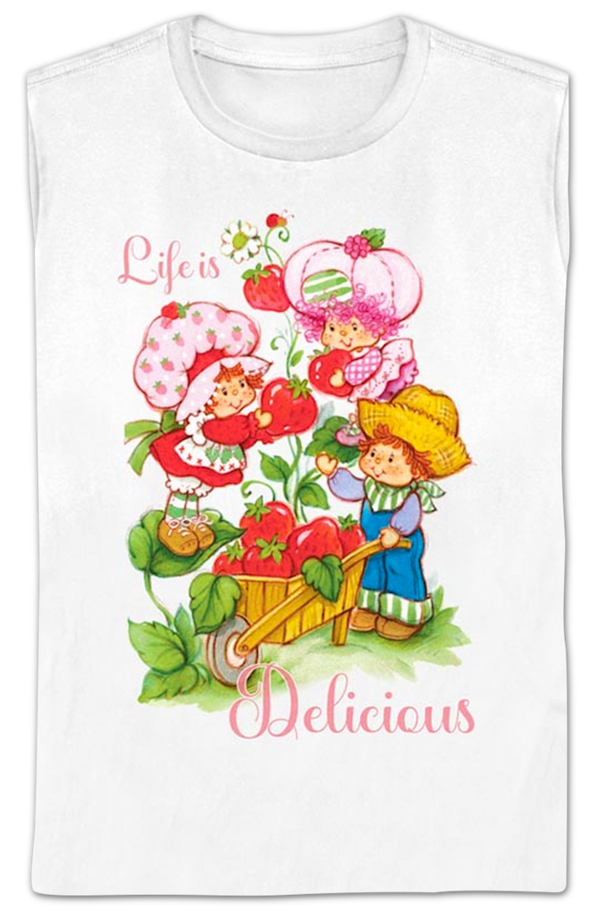 Womens Life Is Delicious Strawberry Shortcake Shirt