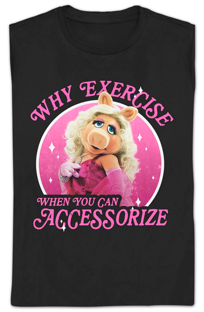 Womens Miss Piggy Why Exercise Muppets Shirt