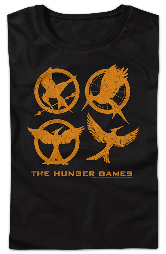 Womens Mockingjay Logos Hunger Games Shirt