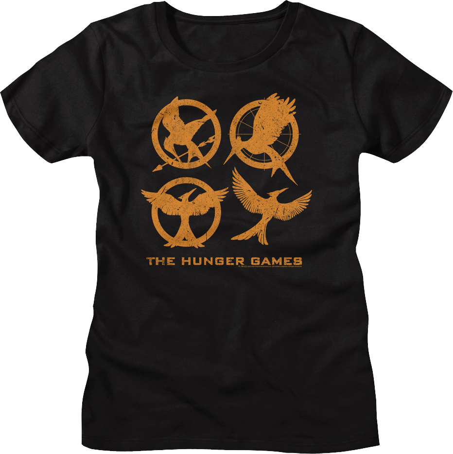 Womens Mockingjay Logos Hunger Games Shirt