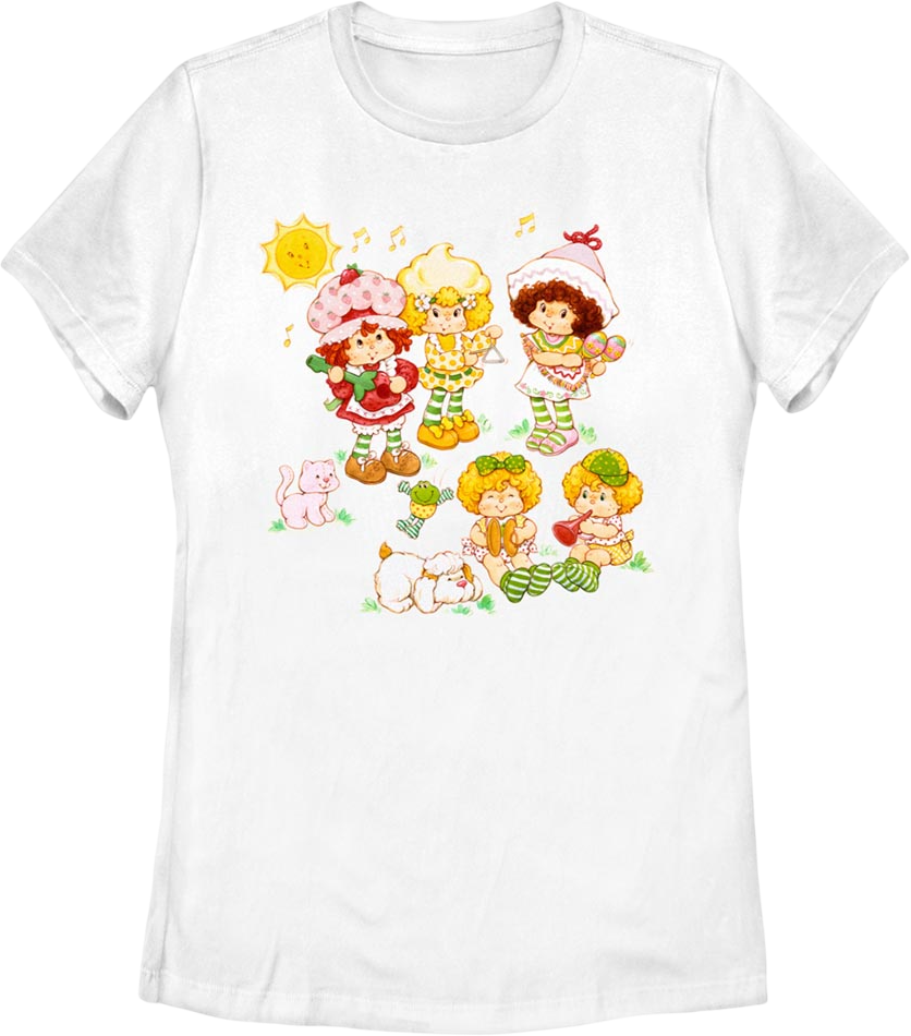 Womens Musical Friends Strawberry Shortcake Shirt