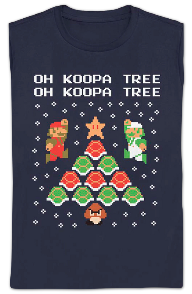 Womens Oh Koopa Tree Super Mario Bros. Christmas Shirt