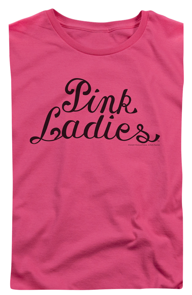 Womens Pink Ladies Logo Grease Shirt