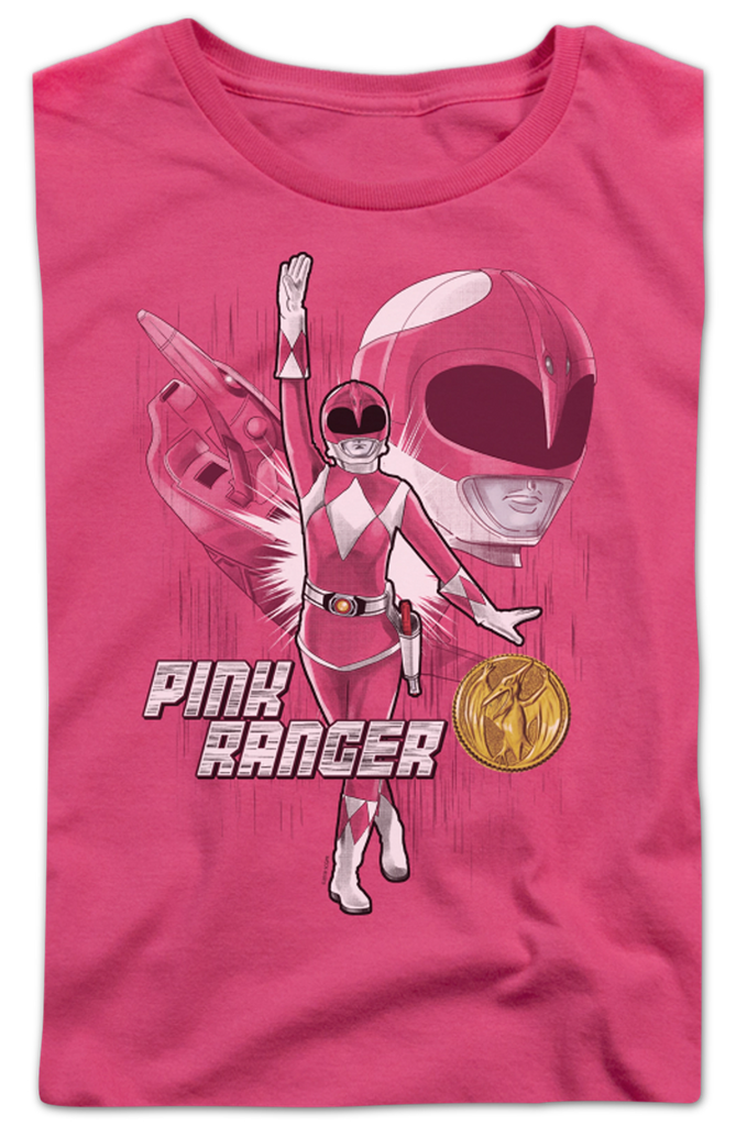 Womens Pink Ranger Mighty Morphin Power Rangers Shirt