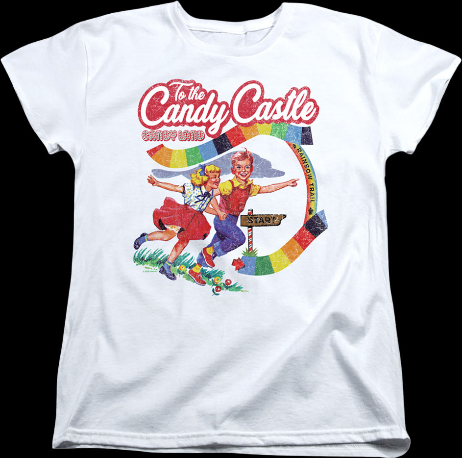 Womens To The Candy Castle Candy Land Shirt