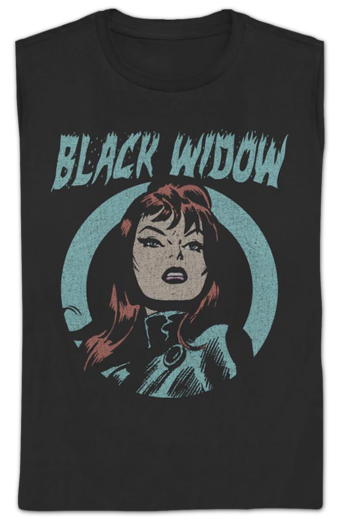 Womens Vintage Black Widow Marvel Comics Shirt