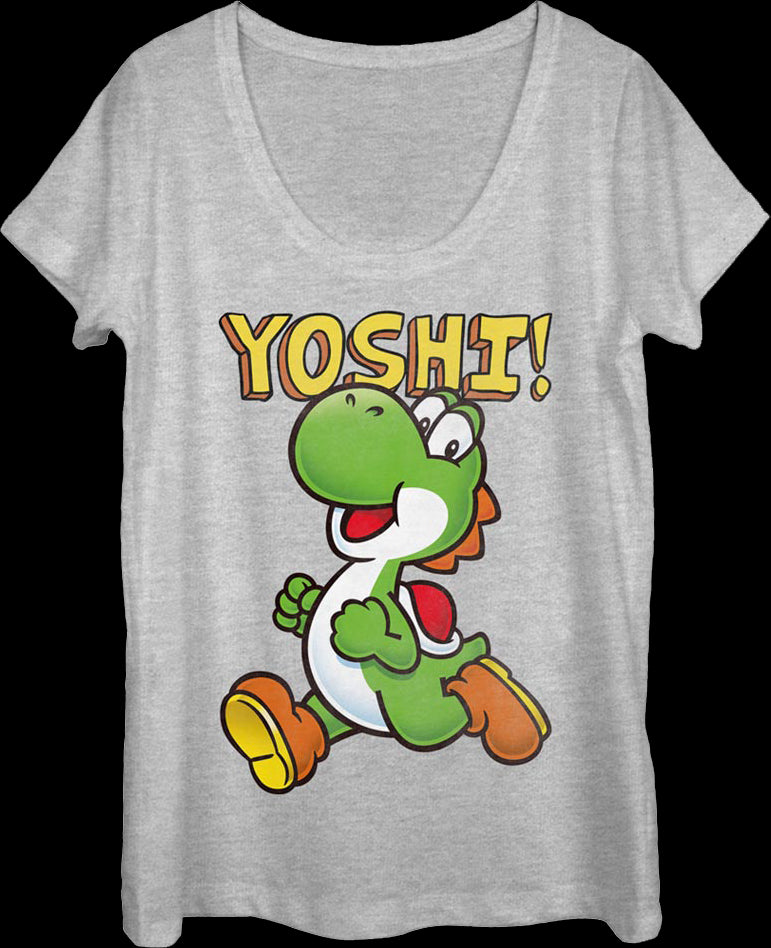 Womens Yoshi Super Mario Bros. Scoopneck Shirt