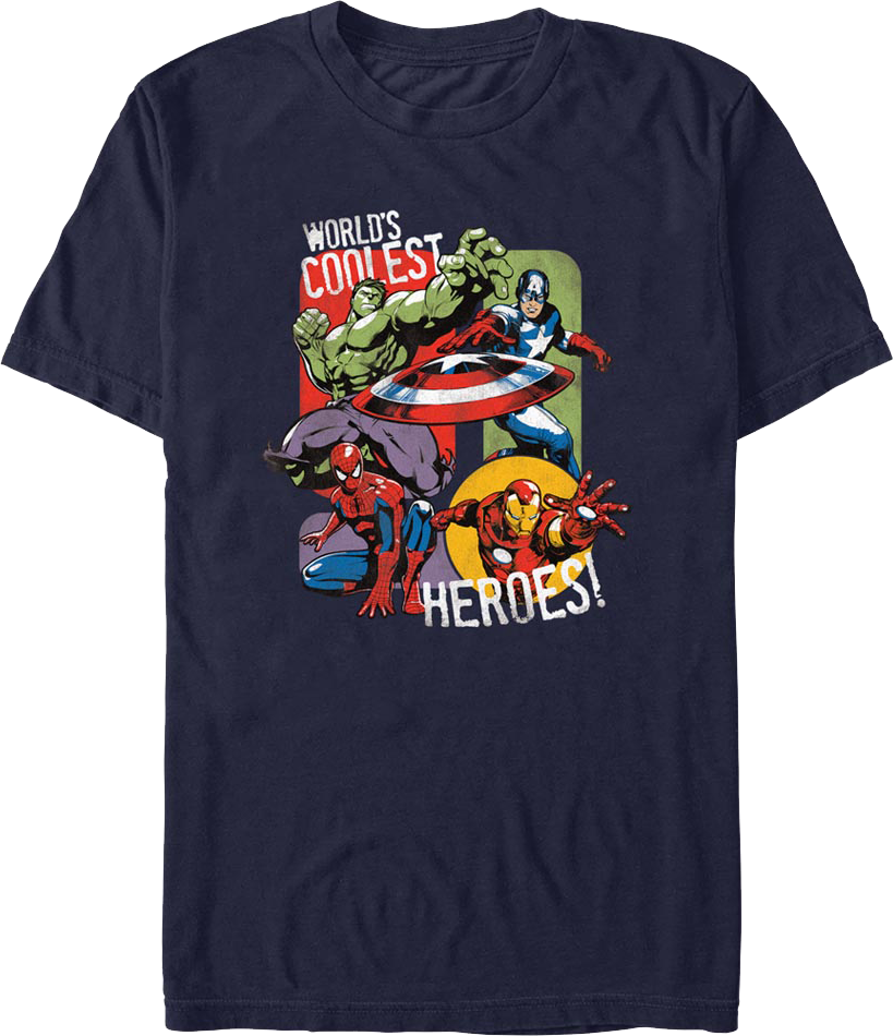 World's Coolest Heroes Marvel Comics T-Shirt