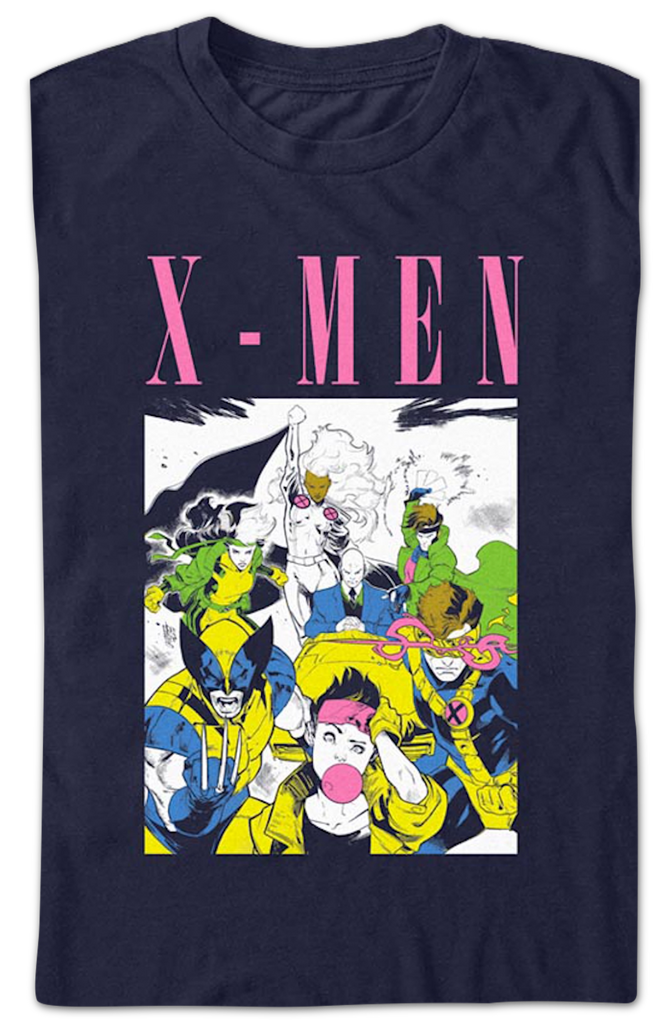 X-Men Group Illustration Marvel Comics T-Shirt