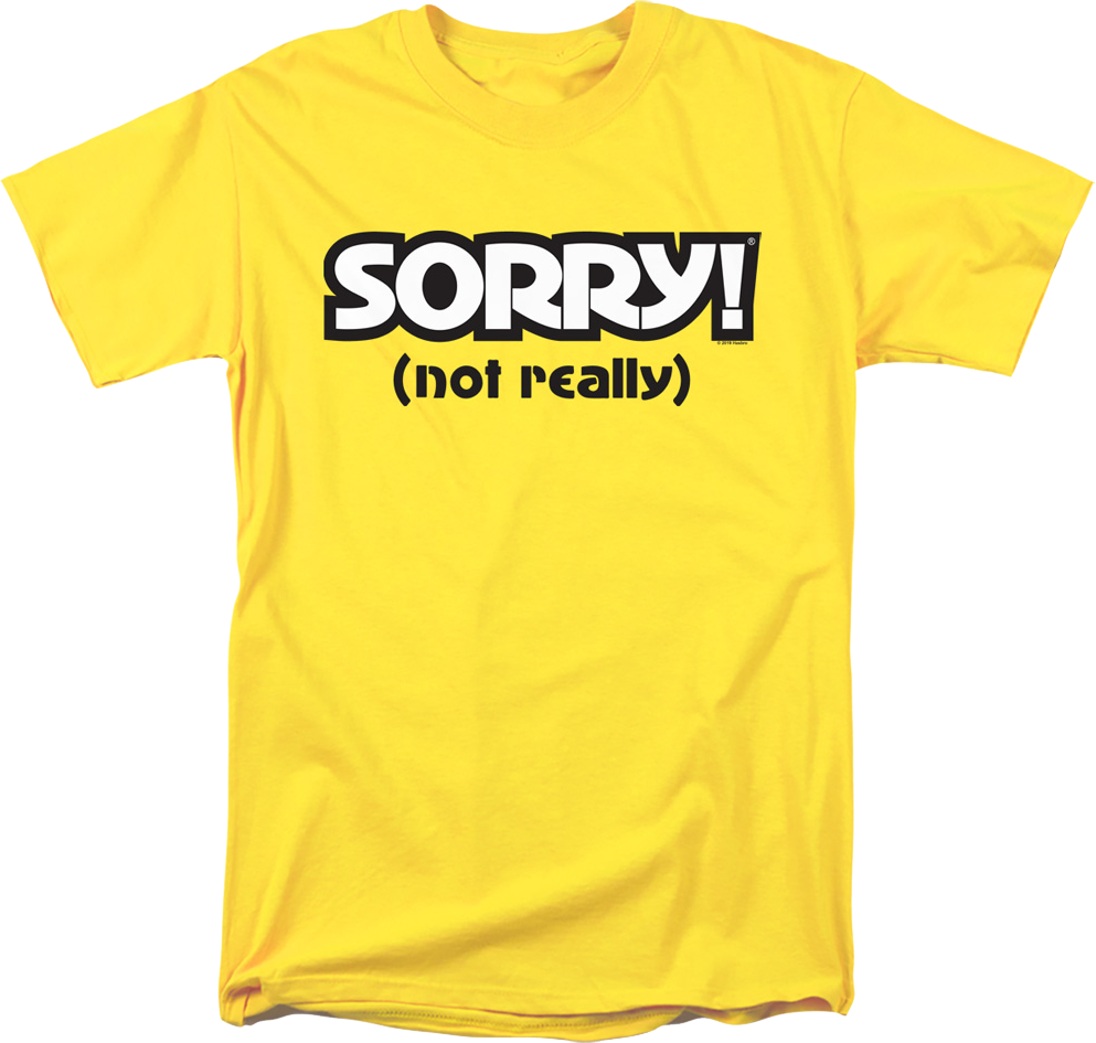 Yellow Sorry T-Shirt