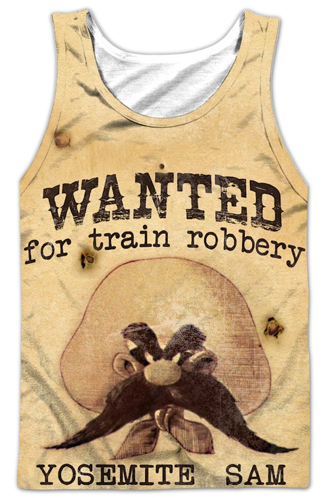 Yosemite Sam Wanted For Train Robbery Looney Tunes Tank Top
