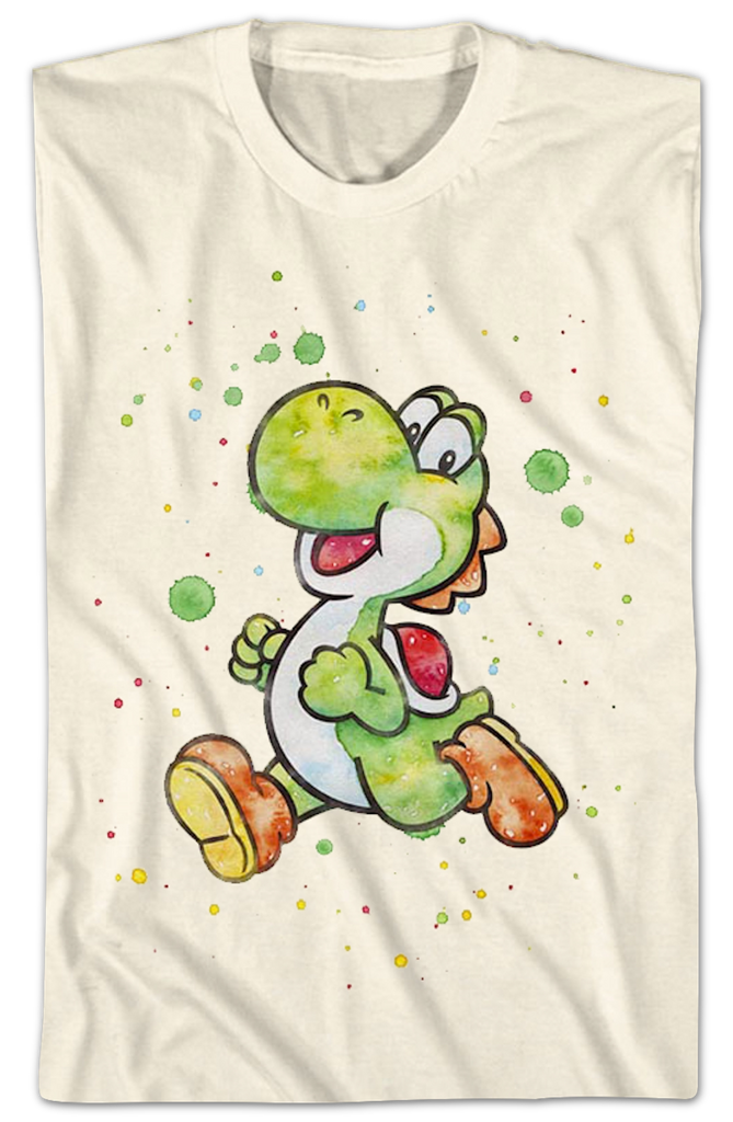 Yoshi Paint Splatter Super Mario Bros. T-Shirt
