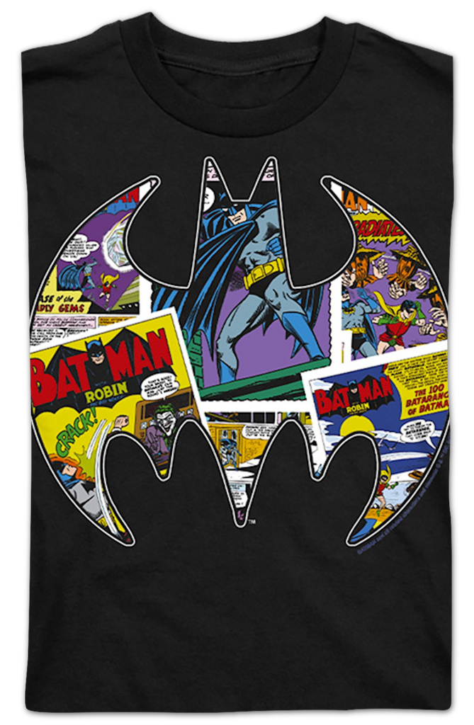 Youth Batman Logo Collage DC Comics Shirt