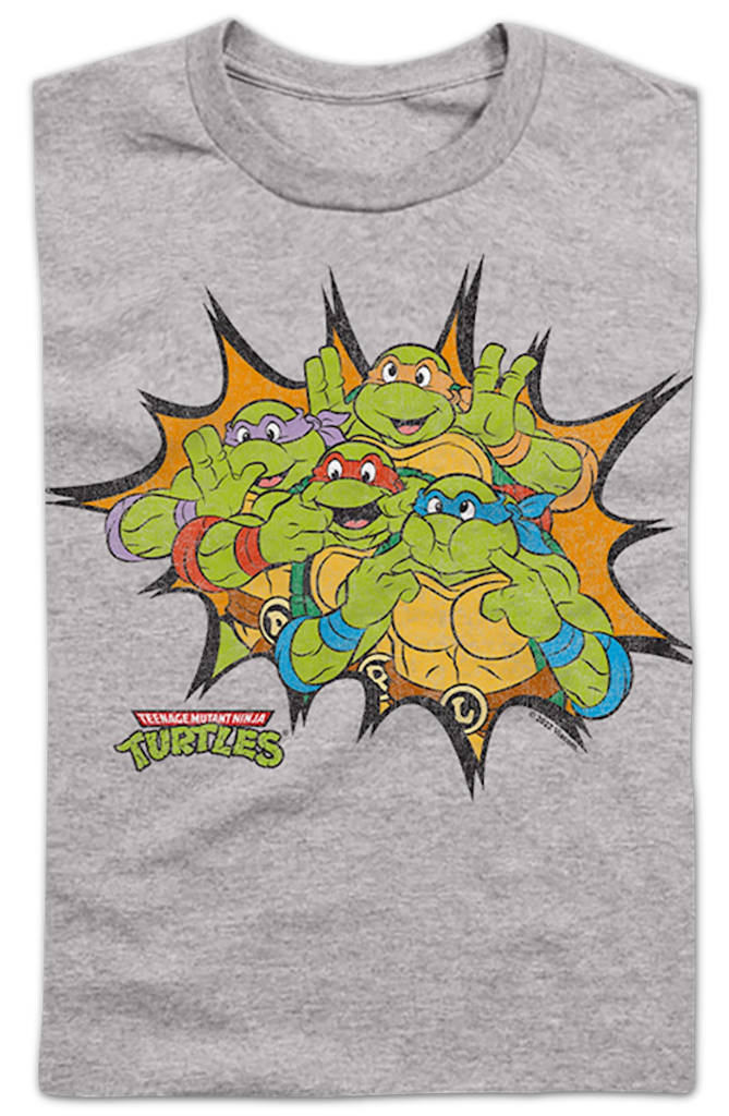 Youth Funny Faces Teenage Mutant Ninja Turtles Shirt