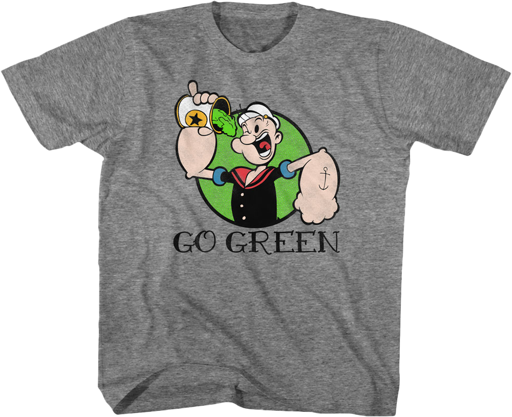 Youth Go Green Popeye Shirt