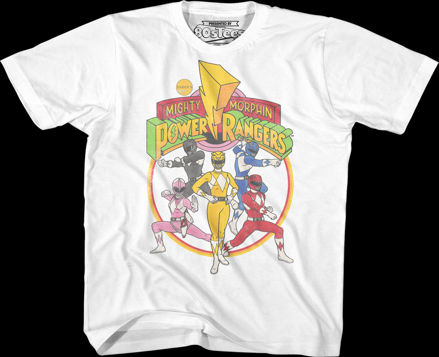 Youth Group Picture Mighty Morphin Power Rangers Shirt