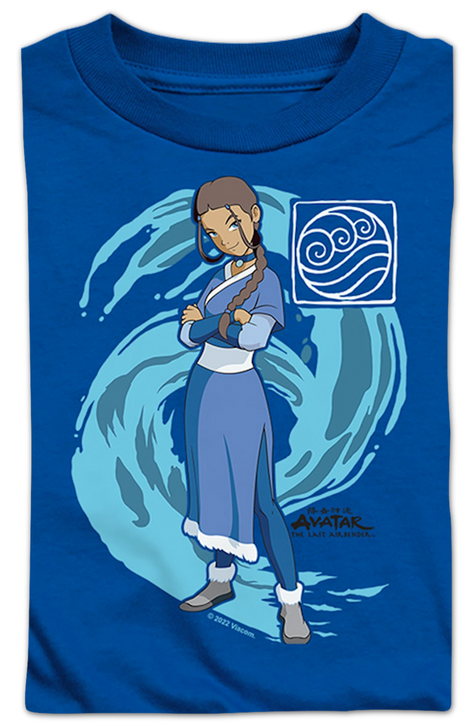 Youth Katara Water Wave Avatar The Last Airbender Shirt