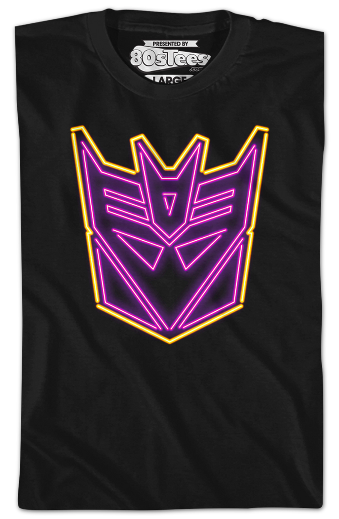 Youth Neon Decepticons Logo Transformers Shirt