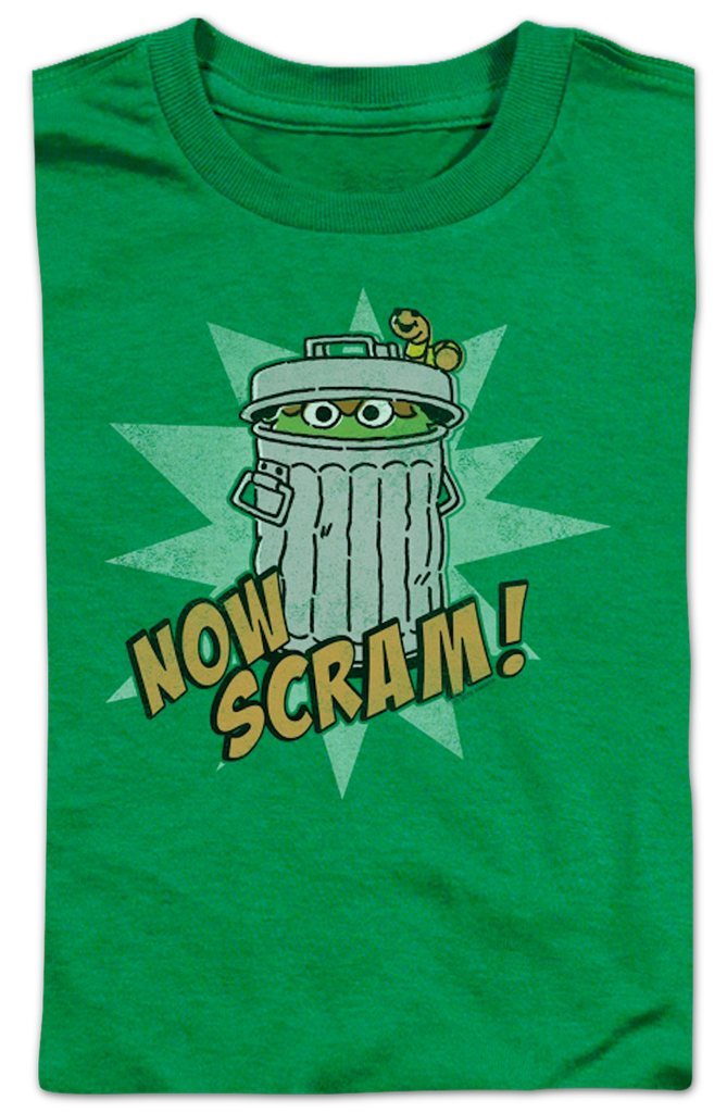 Youth Oscar The Grouch Now Scram Sesame Street Shirt