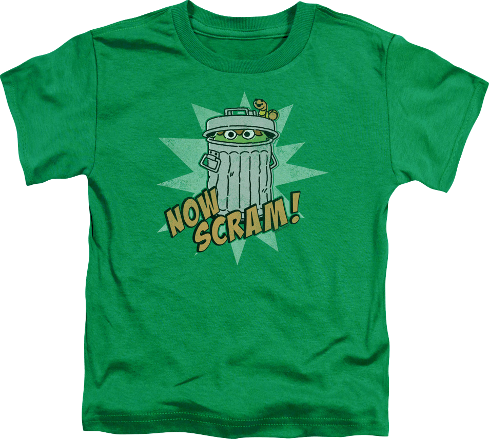 Youth Oscar The Grouch Now Scram Sesame Street Shirt