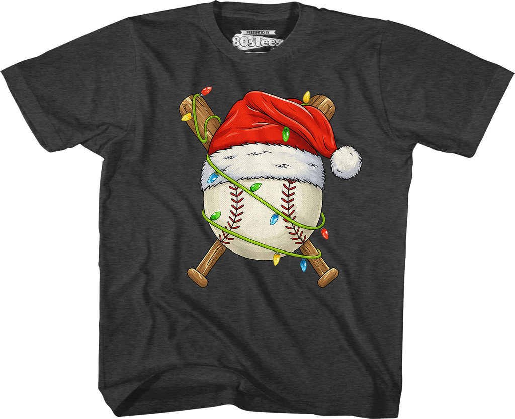 Youth Santa Baseball Shirt
