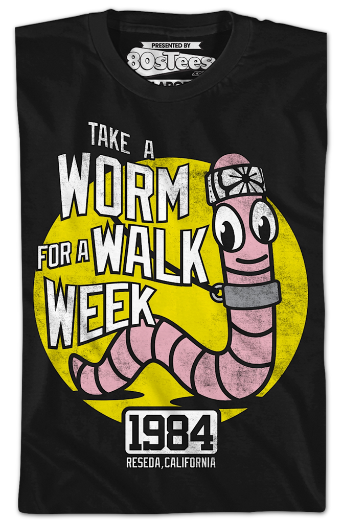 Youth Take A Worm For A Walk Week Karate Kid Shirt