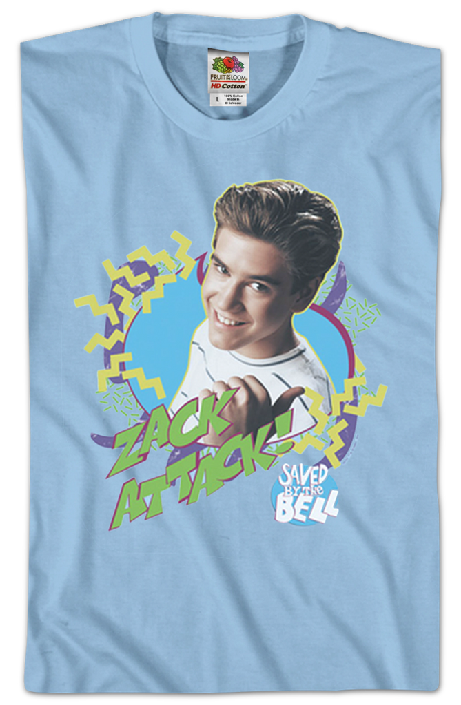Zack Attack Shirt: Saved By The Bell Mens T-Shirt