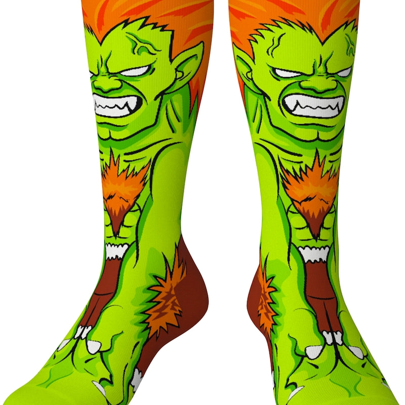 Super Blanka Mortal Kombat Socks