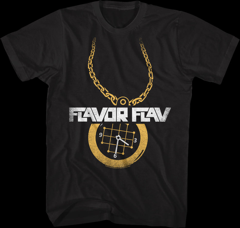 Clock Necklace Flavor Flav T-Shirt