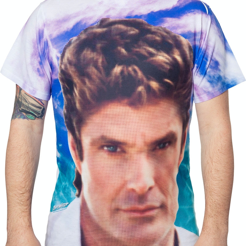 David Hasselhoff Sublimation T-Shirt: Baywatch Mens T-Shirt