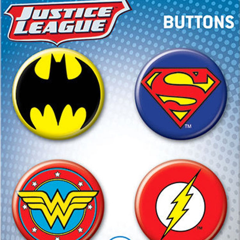 DC Comics Four Justice League Button Set