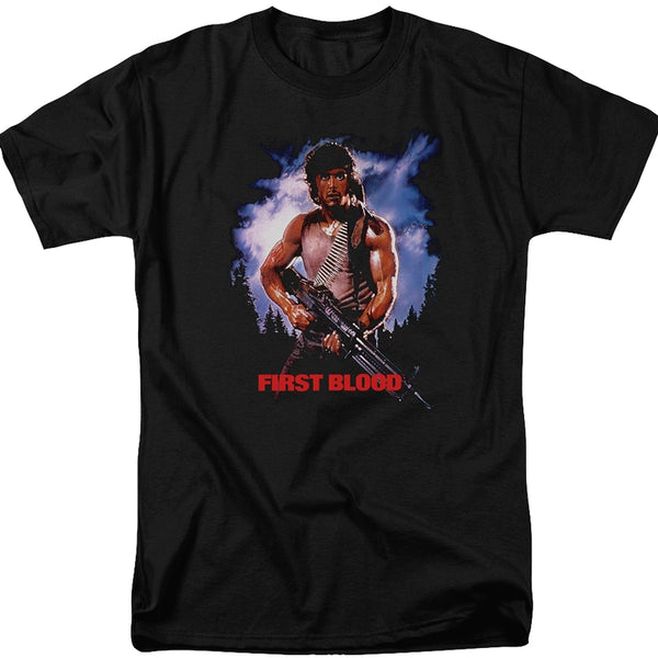 First Blood Movie Poster Rambo T-Shirt