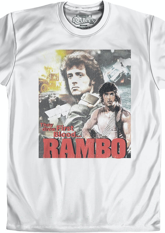 First Blood Rambo T-Shirt: Rambo Mens T-Shirt