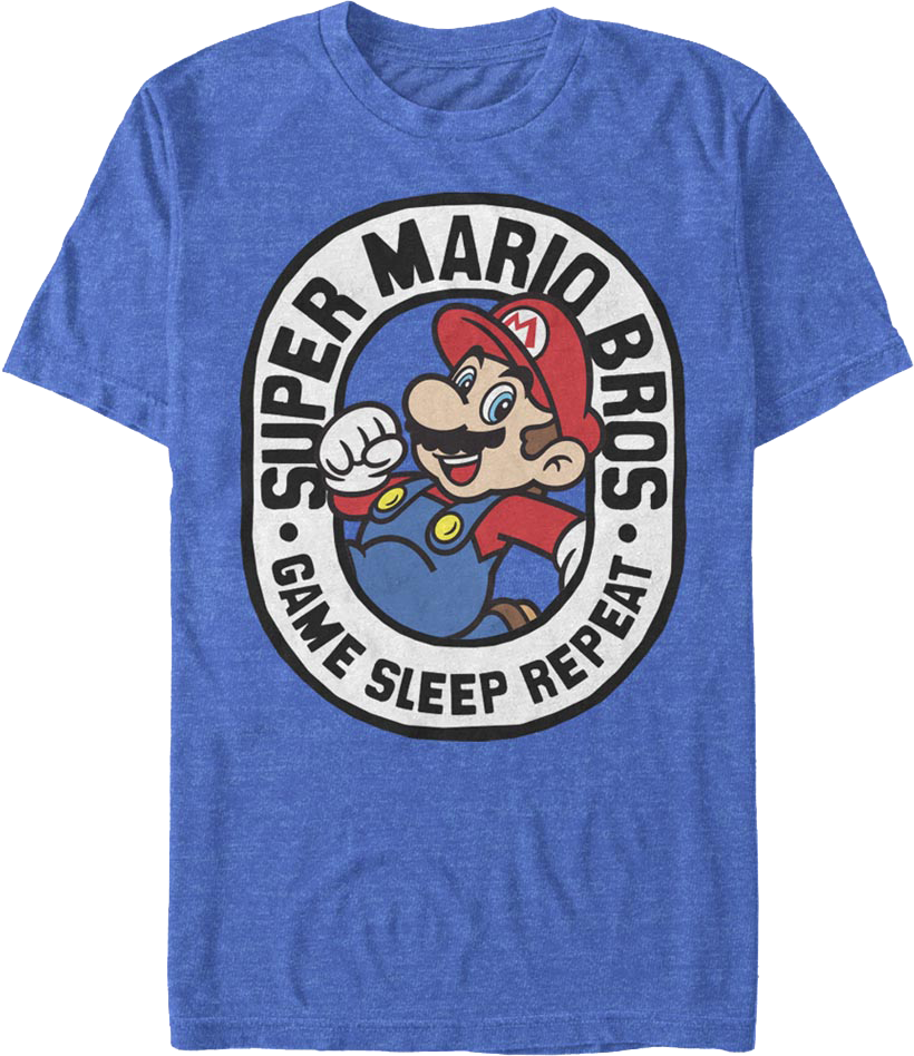 Game Sleep Repeat Super Mario Bros. Nintendo T-Shirt