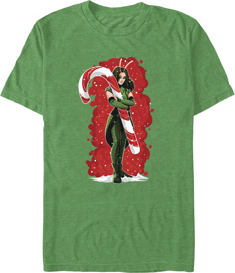 Mantis Candy Cane Guardians Of The Galaxy Marvel Comics T-Shirt
