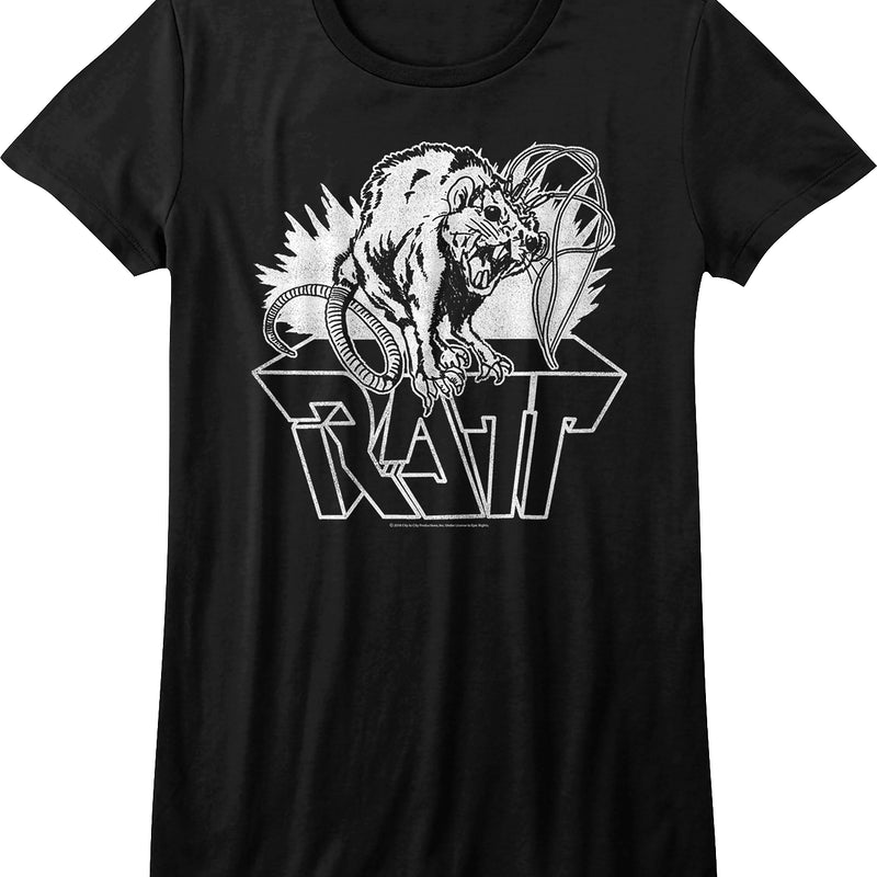 Ladies Black and White Ratt Shirt